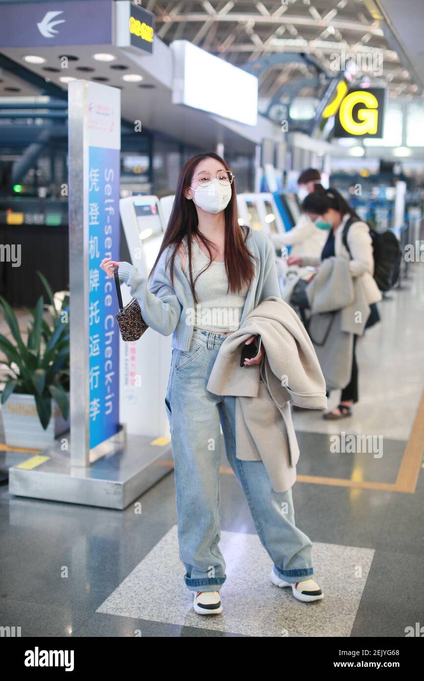 Chinese actress Zhu Xudan?Bambi Zhu?appears in one of the airports in ...