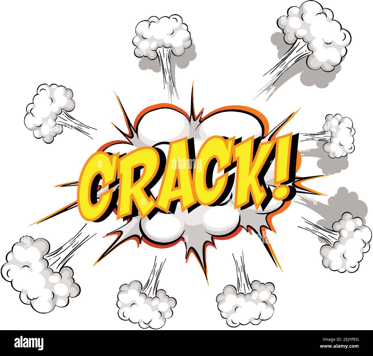 Comic speech bubble with crack text illustration Stock Vector Image ...