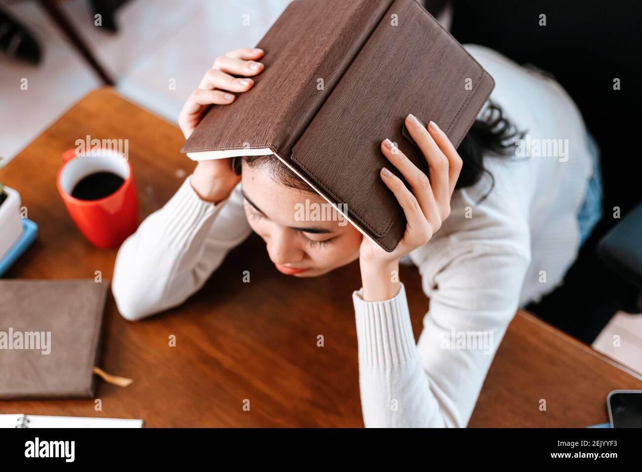 Students have headache, stress, worry about learning at home. Education ...