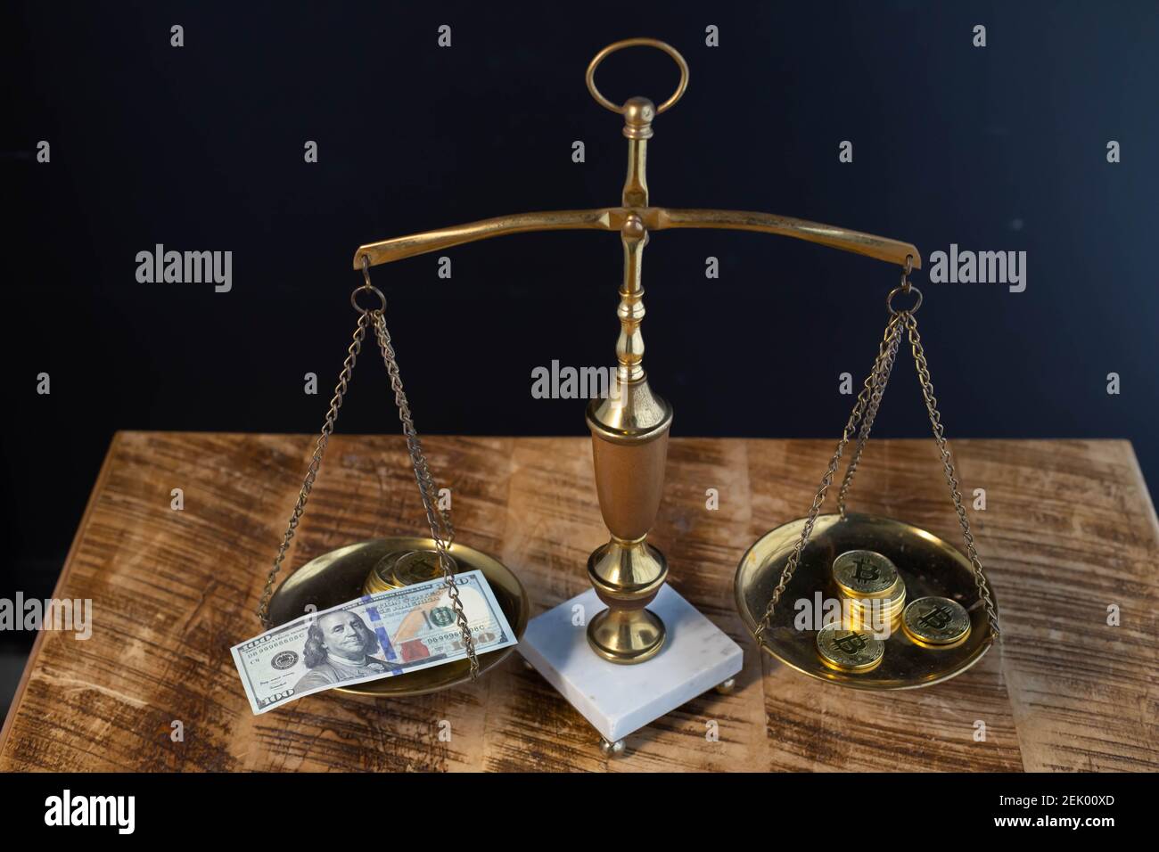 Bitcoins digital crypto currency golden coins logo Stock Photo - Alamy