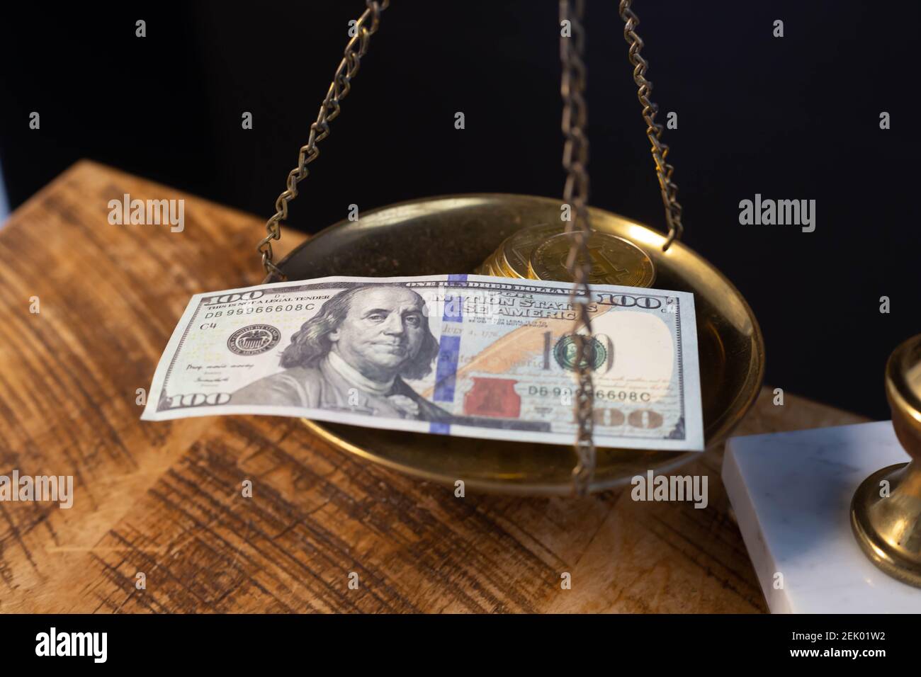 Bitcoins digital crypto currency golden coins logo Stock Photo - Alamy