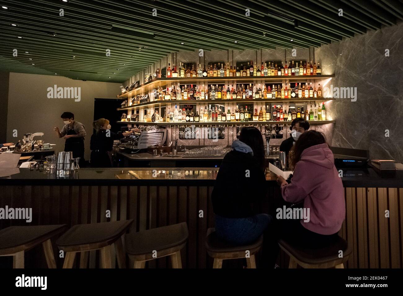View of a corner of the newly-openly Starbucks Reserve store in Pudong ...