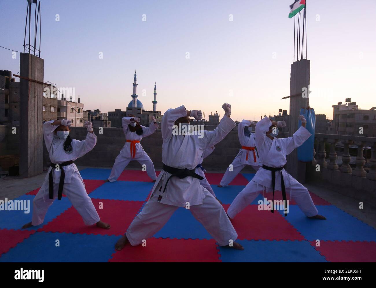 A Members of the Palestinian Karate family, (Khaled Sheikh Eid family ...