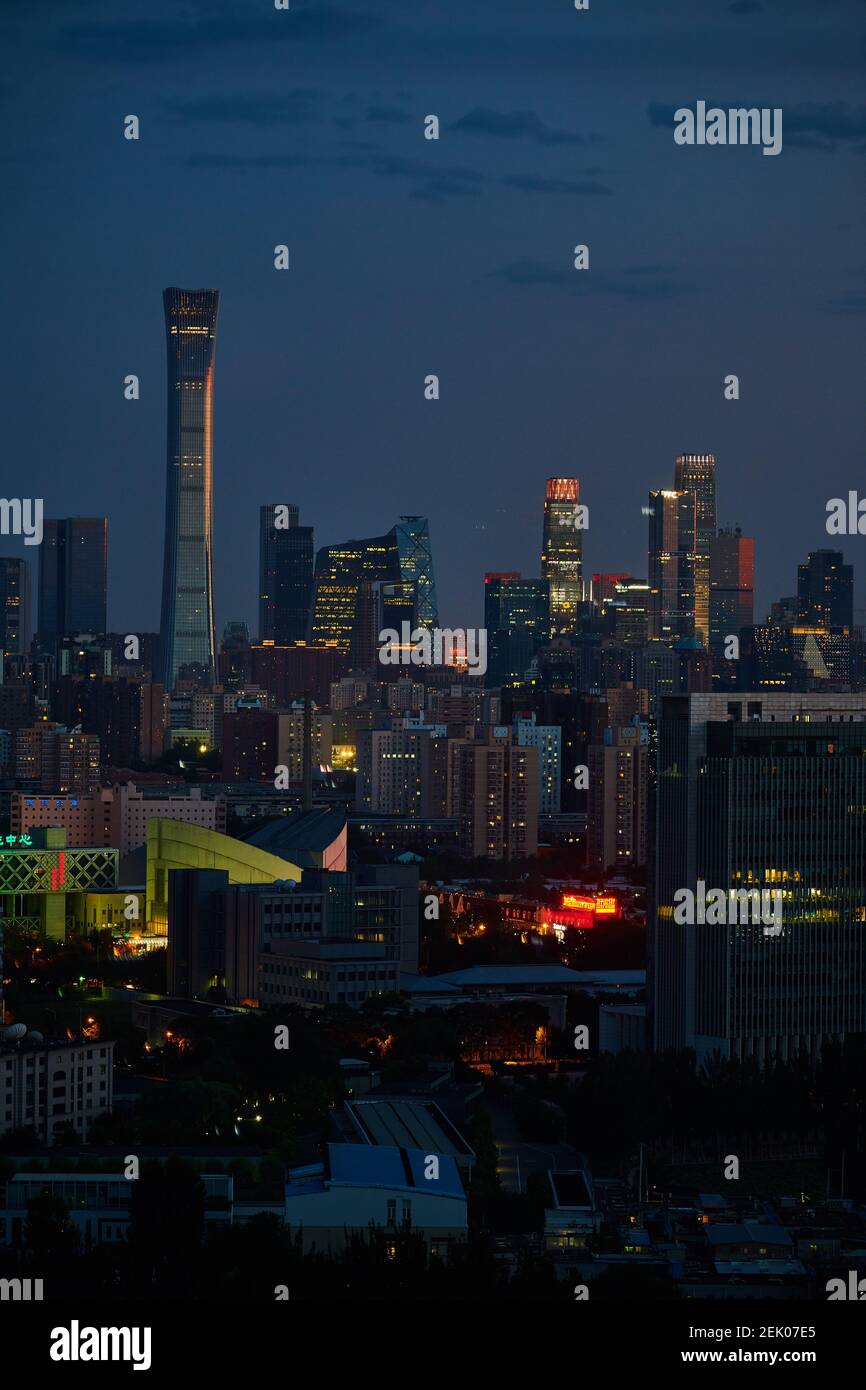 Beijing landmarks, including the China Zun, stand to form a skyline at ...