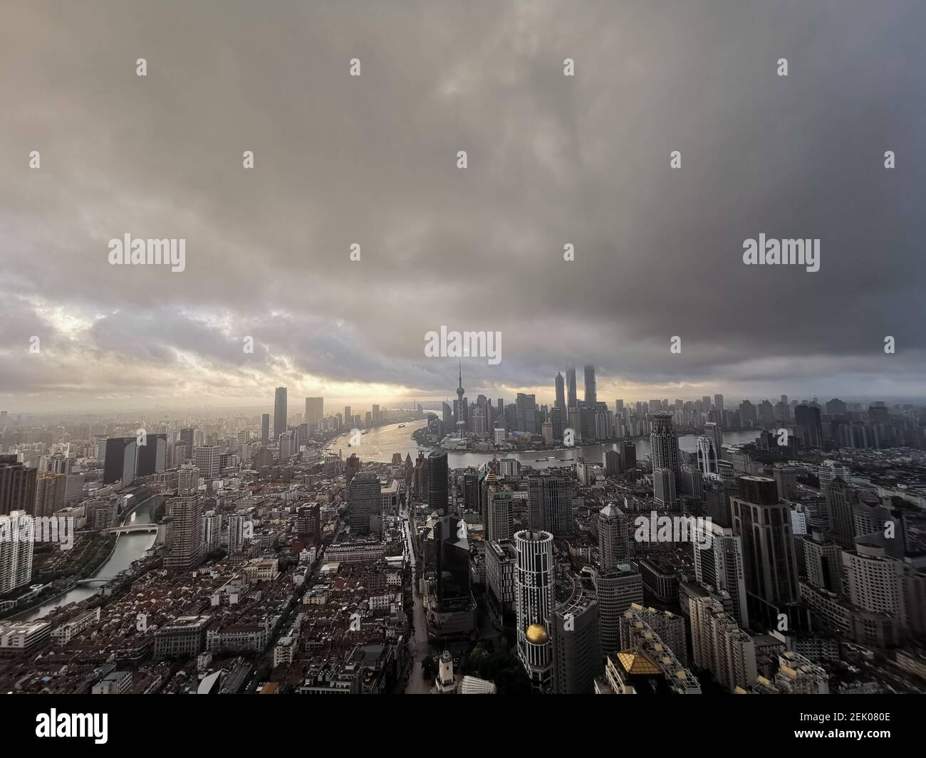 A view of local landmarks and skyscrapers together forming a wonderful ...