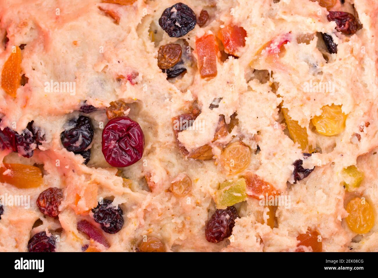 Dough for pie with dried fruits. Photo can be used as a whole ...