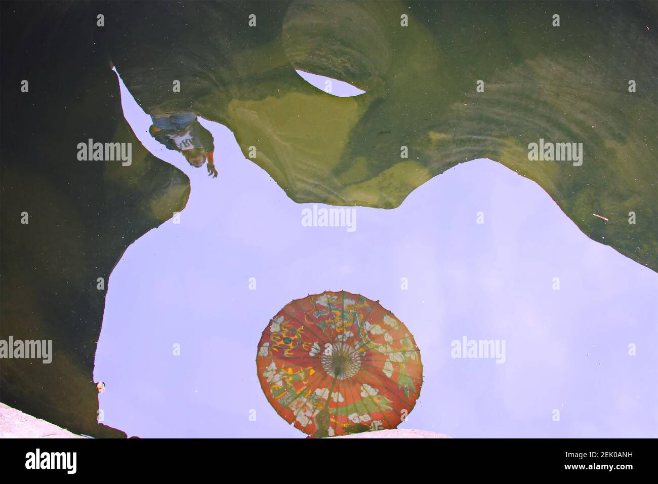 LUZHOU, CHINA - APRIL 20, 2020 - Craggy reefs stretch about 100 meters ...