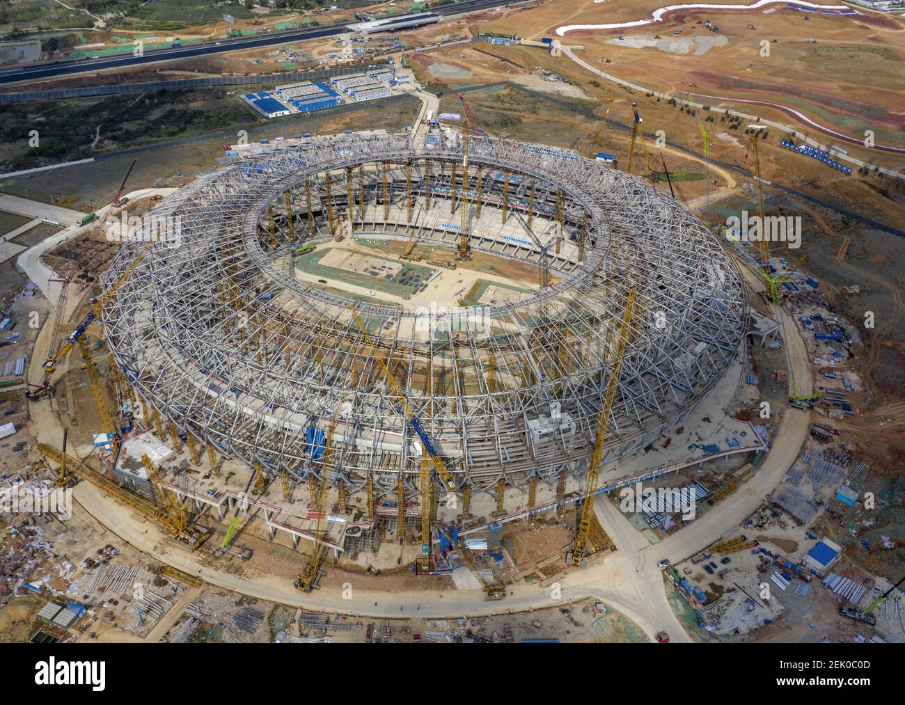 An aerial view of Dong'an Lake Stadium, at which 2021 Summer World ...
