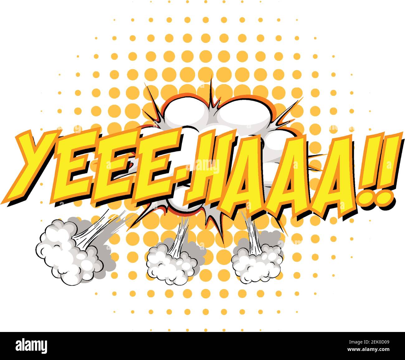 Comic speech bubble with yee-haa text illustration Stock Vector Image ...