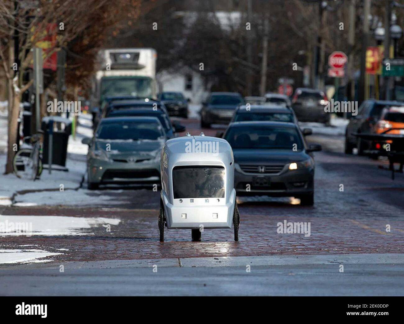 The autonomous REV robot - made by Rafraction AI in Ann Arbor - has ...