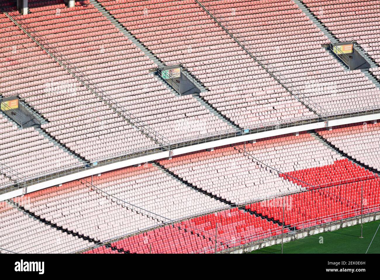 An aerial view of the Workers' Stadium, a multi-purpose stadium, which ...
