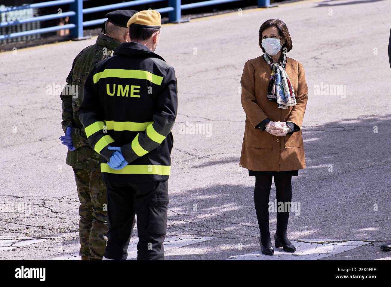 Margarita Robles attends the Closure of the morgue of Palacio de Hielo ...