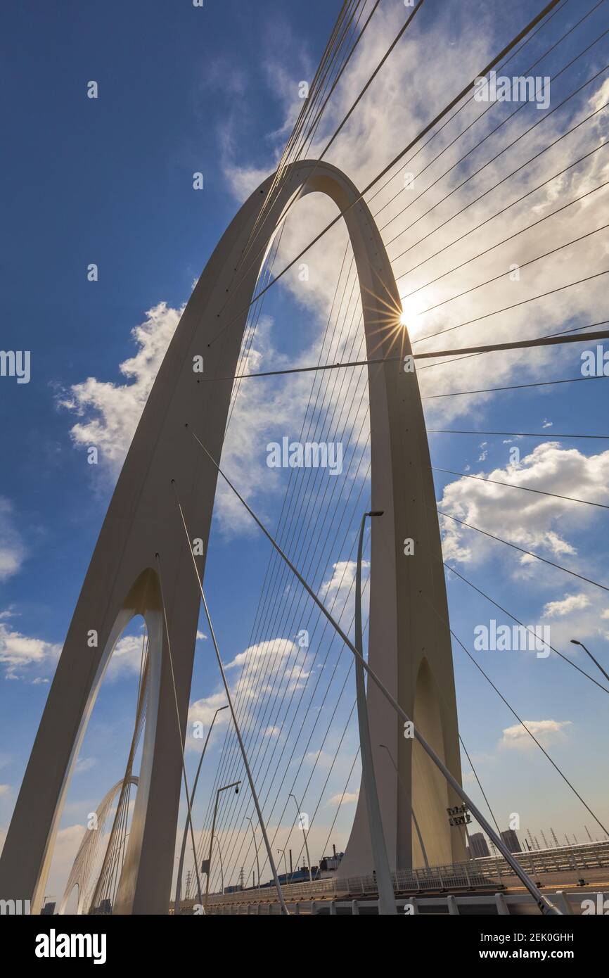 The view of Xinshougang Bridge, which opened to the public in September ...