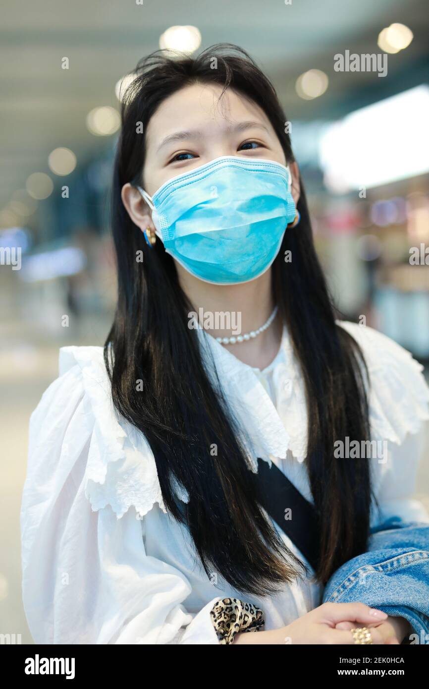 Chinese actress Zhang Ruonan arrives at a Beijing airport before ...