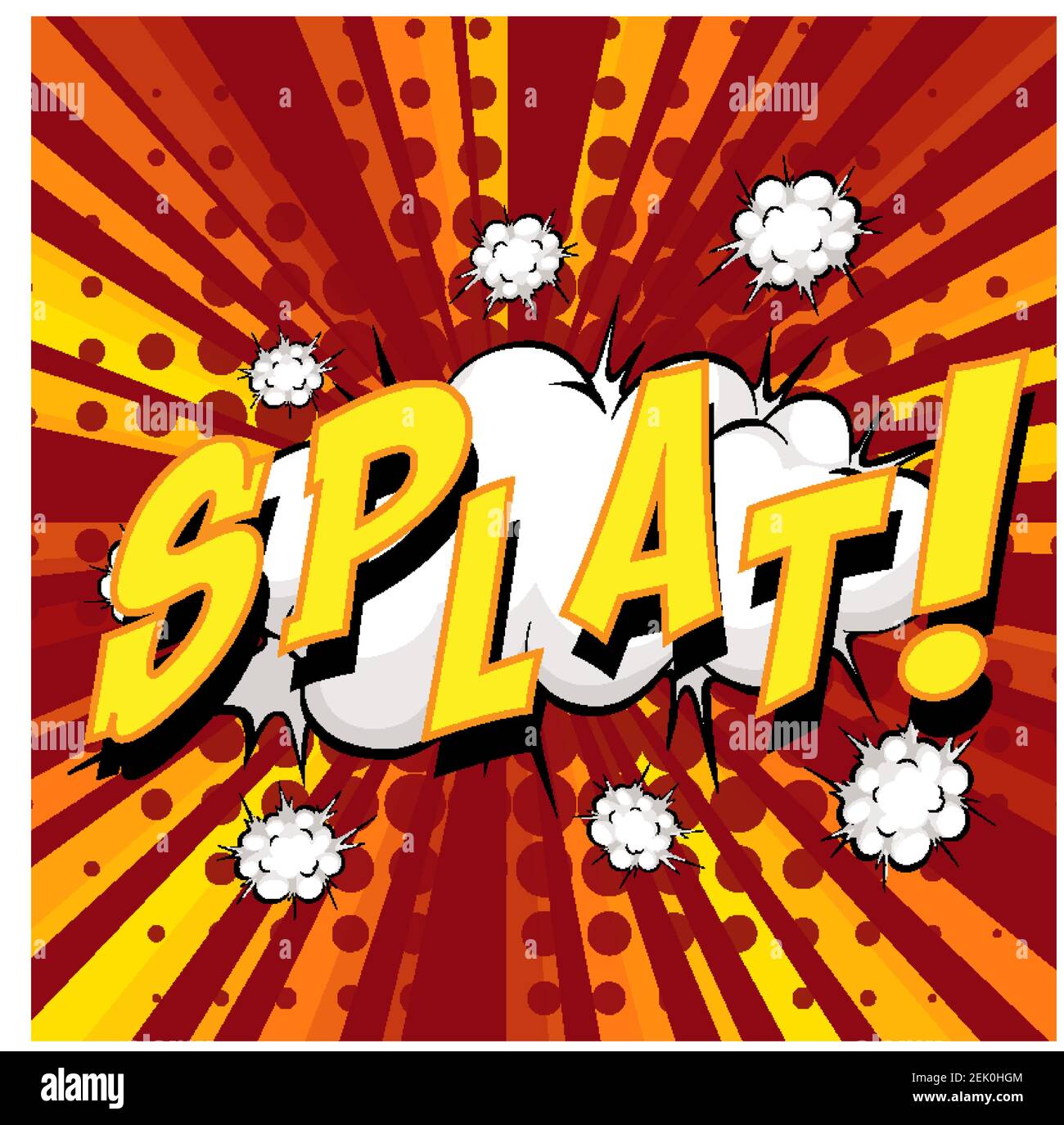 Comic speech bubble with splat text illustration Stock Vector Image ...