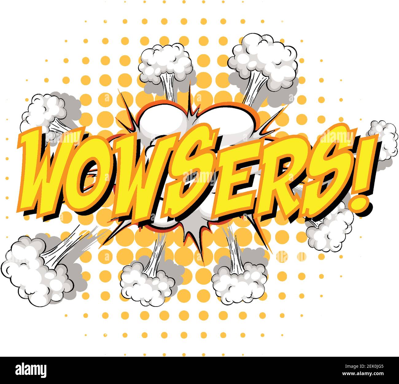 Comic speech bubble with wowsers text illustration Stock Vector Image ...