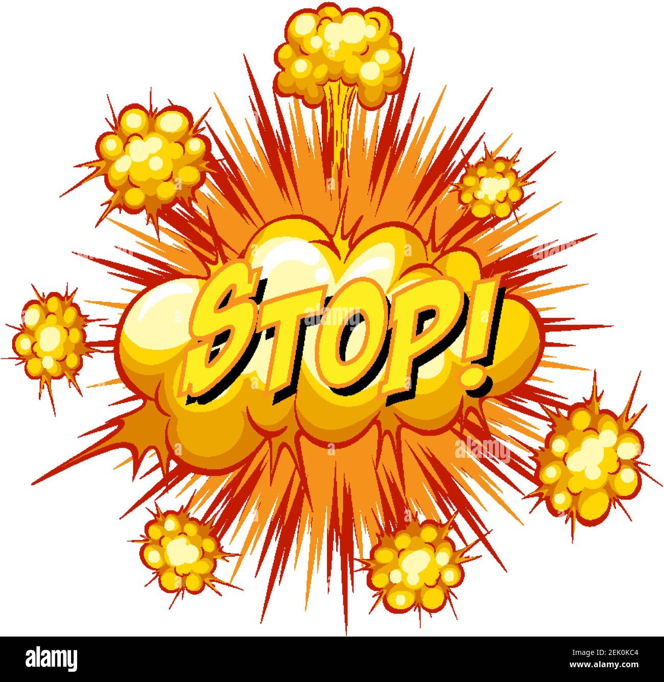 Comic speech bubble with stop text illustration Stock Vector Image ...