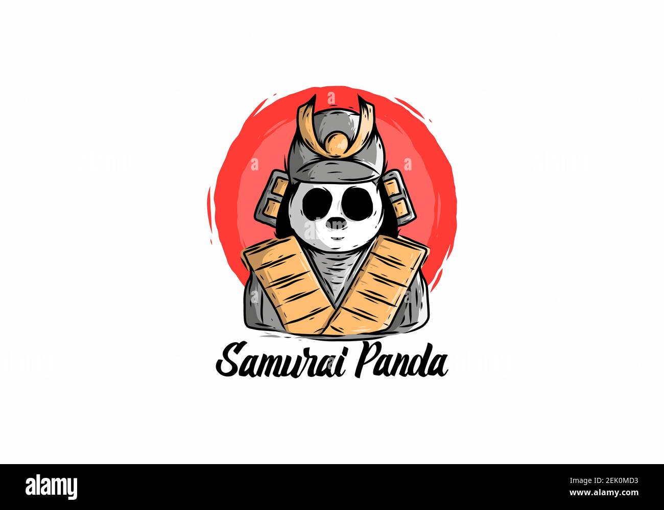 Samurai panda drawing illustration design Stock Vector Image & Art - Alamy