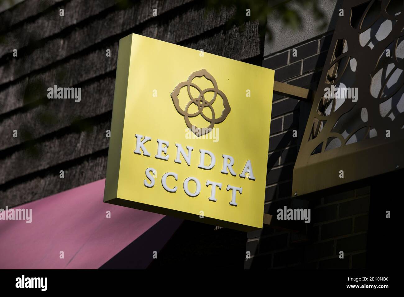 A logo sign outside of a Kendra Scott retail store location in Bethesda ...