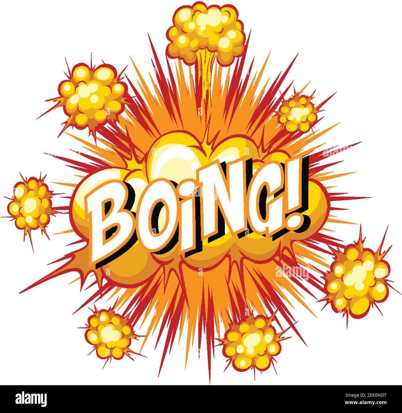 Comic speech bubble with boing text illustration Stock Vector Image ...