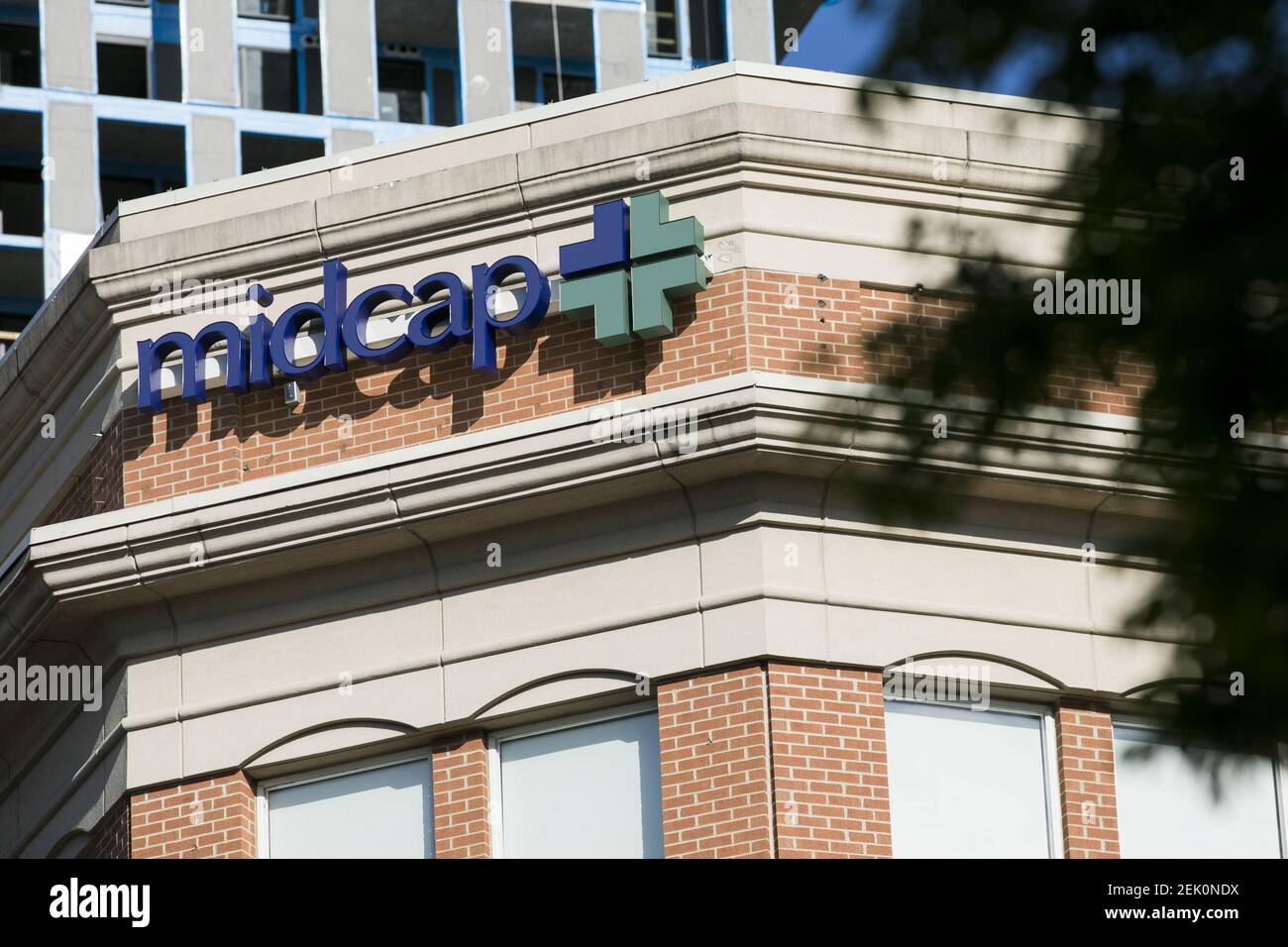 A logo sign outside of the headquarters of MidCap Financial Services in ...