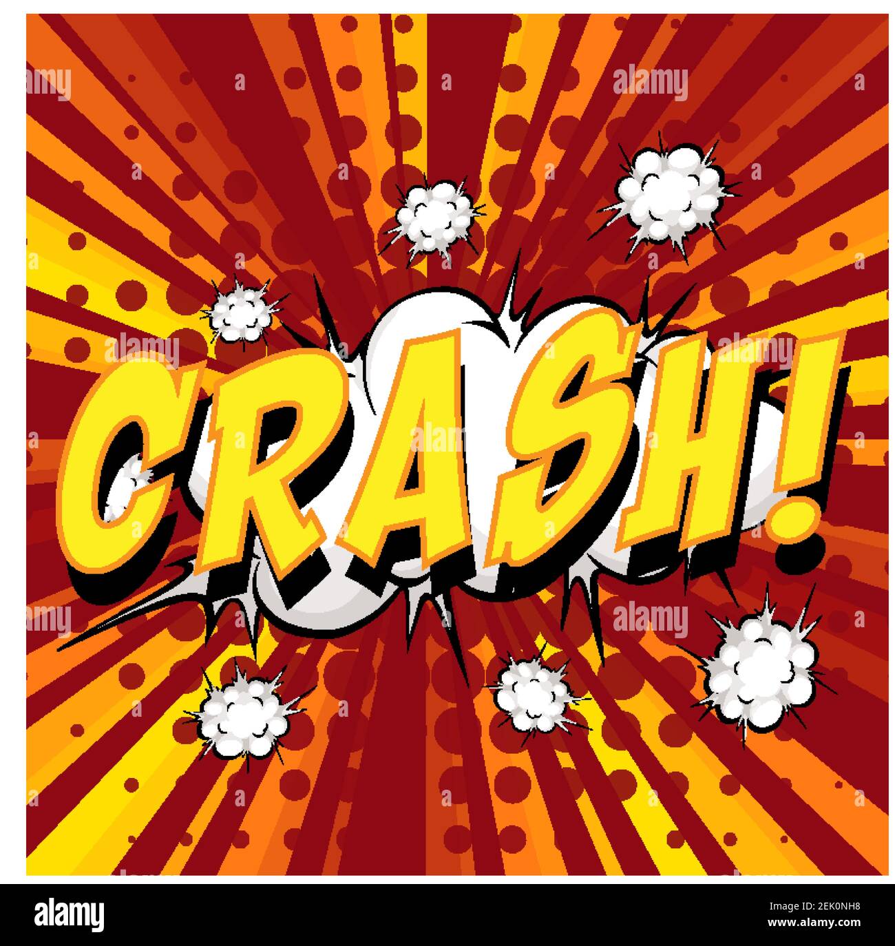 Comic speech bubble with crash text illustration Stock Vector Image ...