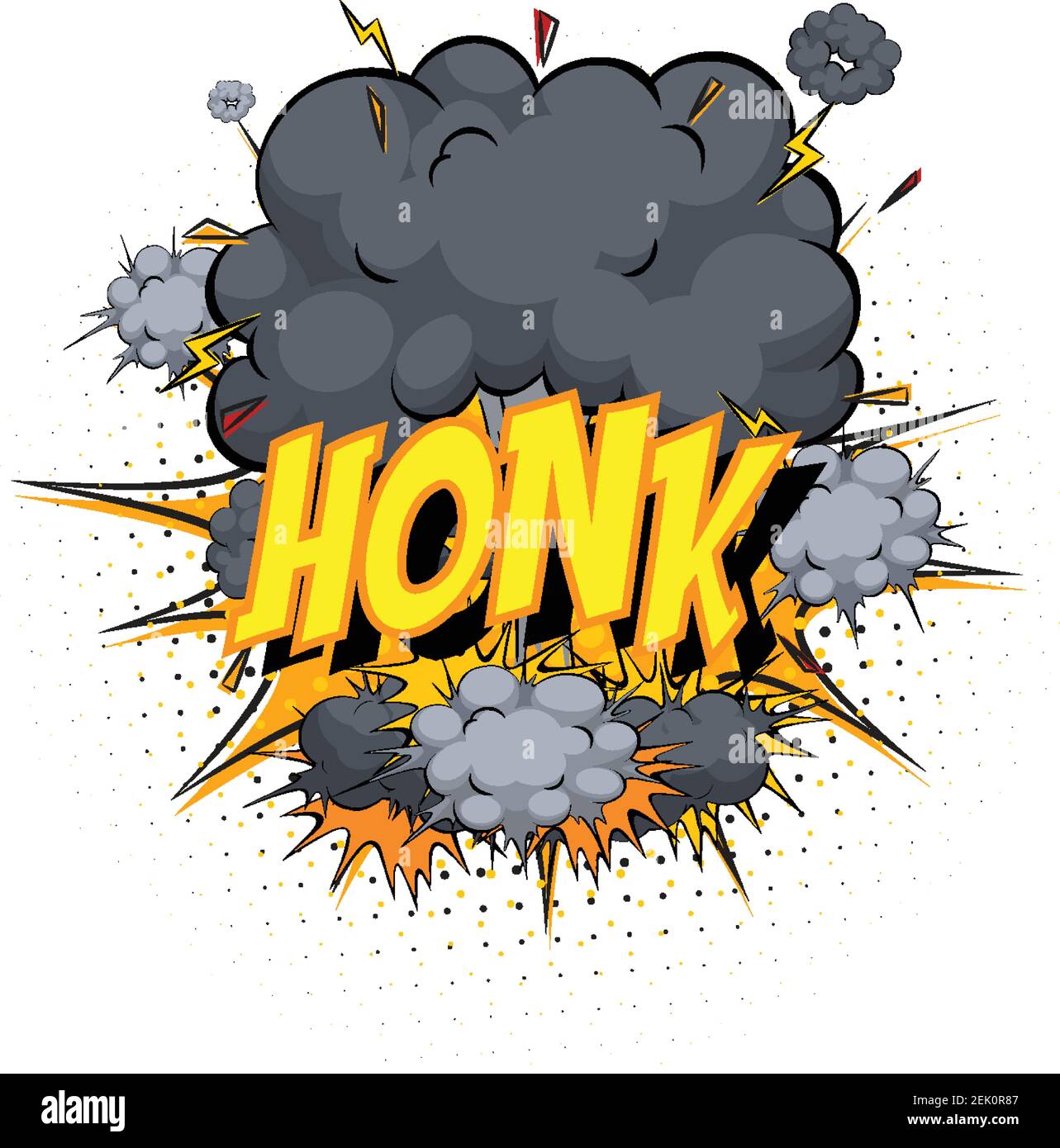 Word Honk on comic cloud explosion background illustration Stock Vector ...