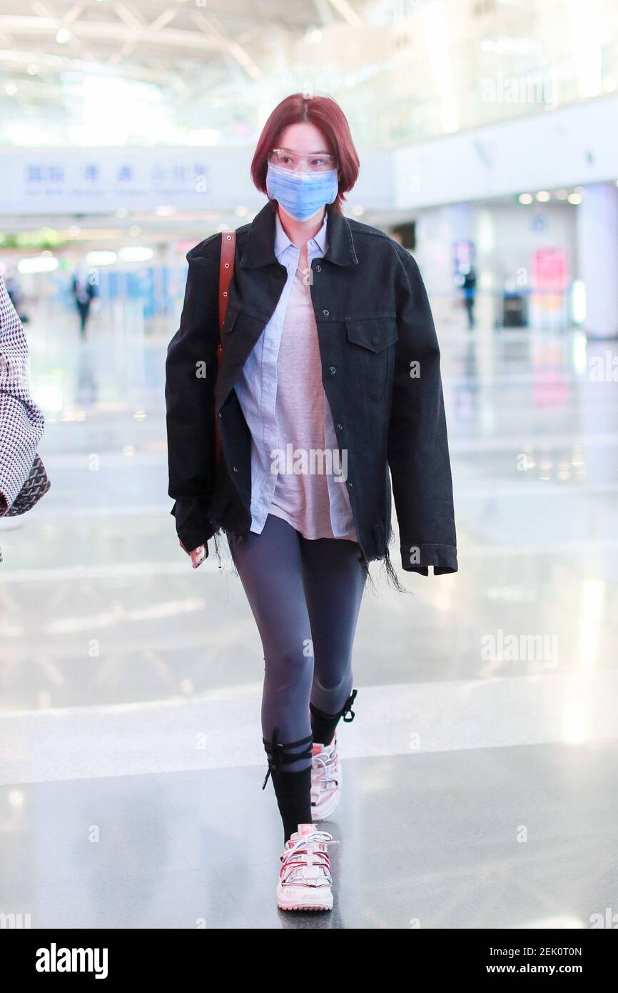 Chinese actress, singer and model Zhang Xinyu or Viann Zhang arrives at ...