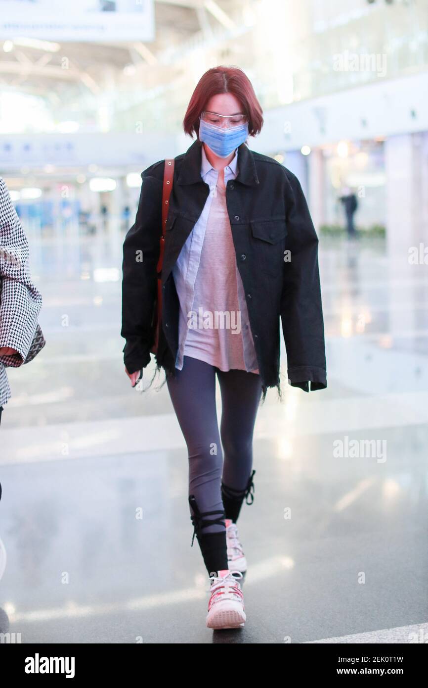 Chinese actress, singer and model Zhang Xinyu or Viann Zhang arrives at ...