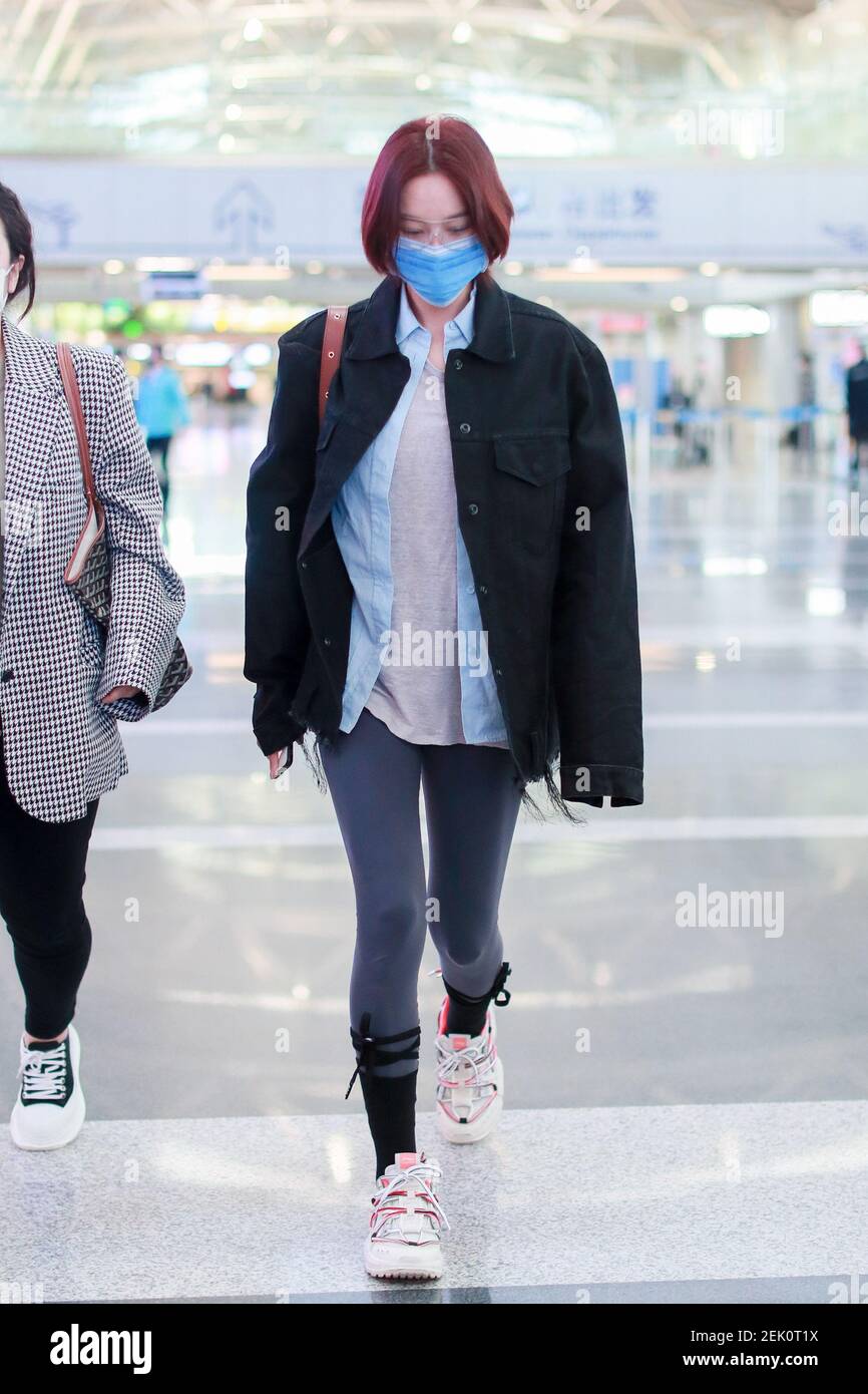 Chinese actress, singer and model Zhang Xinyu or Viann Zhang arrives at ...