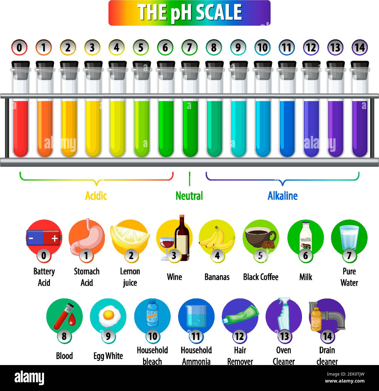 A pH scale on white background illustration Stock Vector Image & Art ...