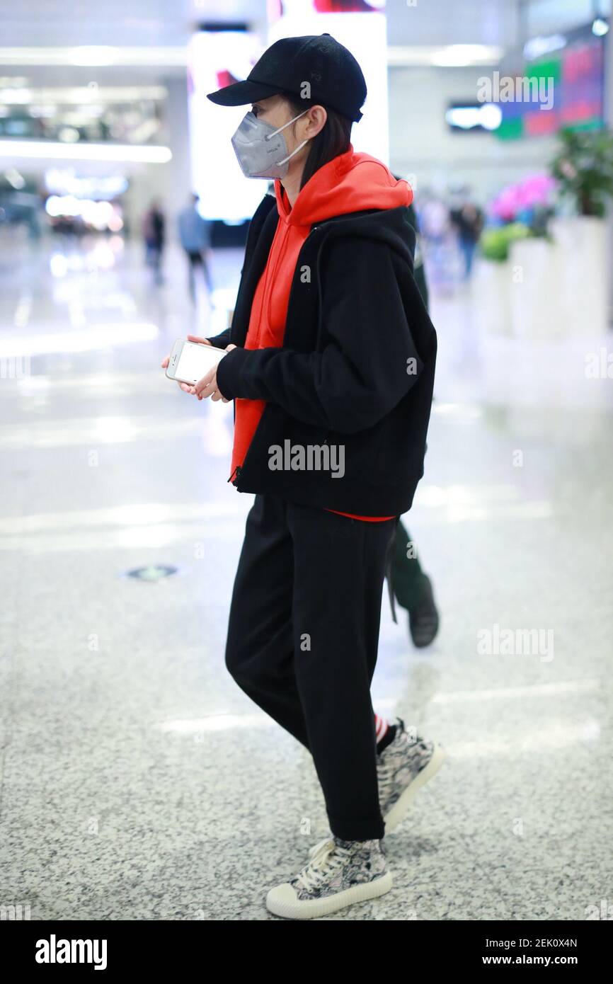 Chinese actress Liu Mintao shows up at a Shanghai airport after landing ...