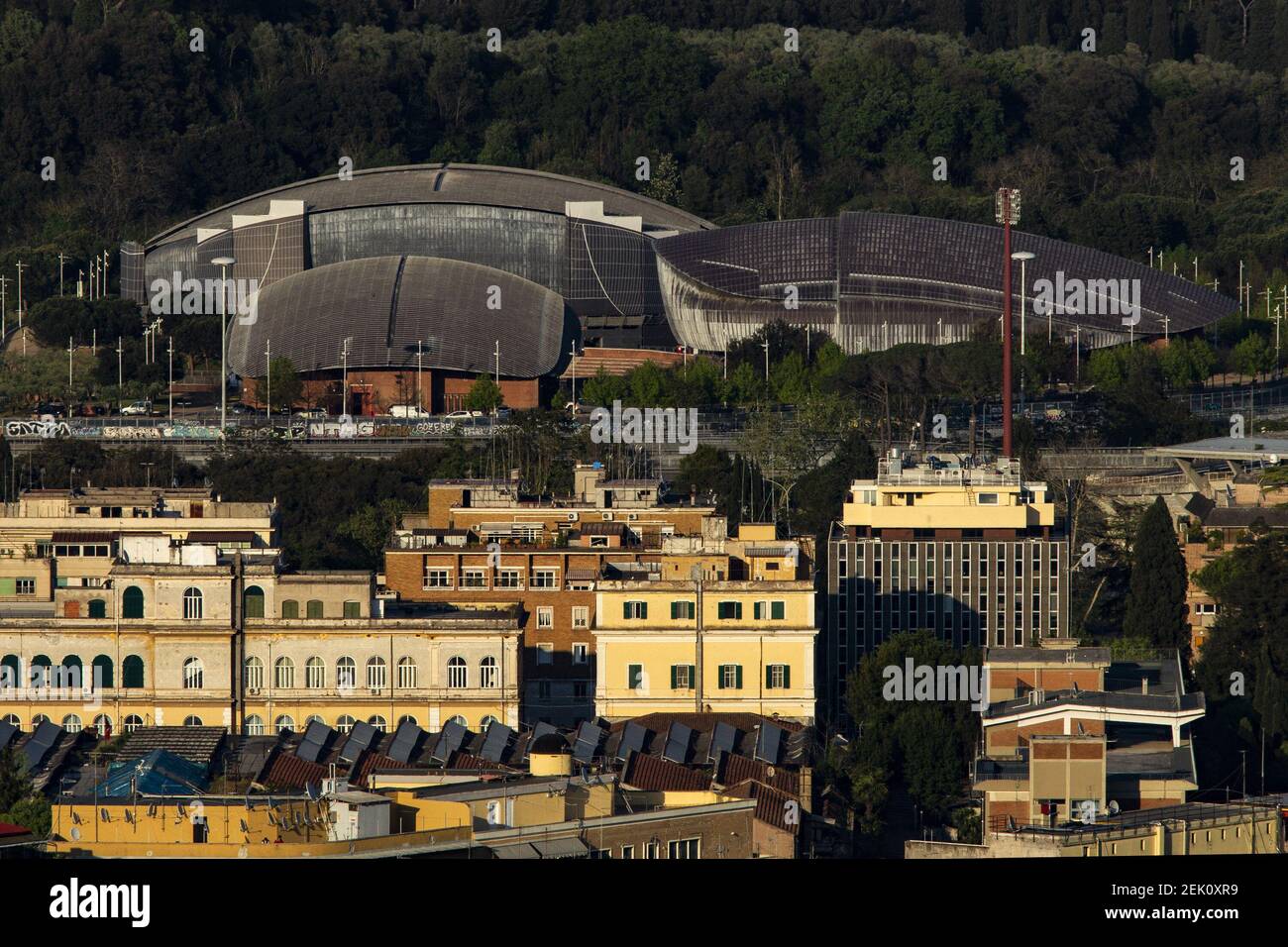 A panoramic view taken from the Monte Mario observatory shows the city ...