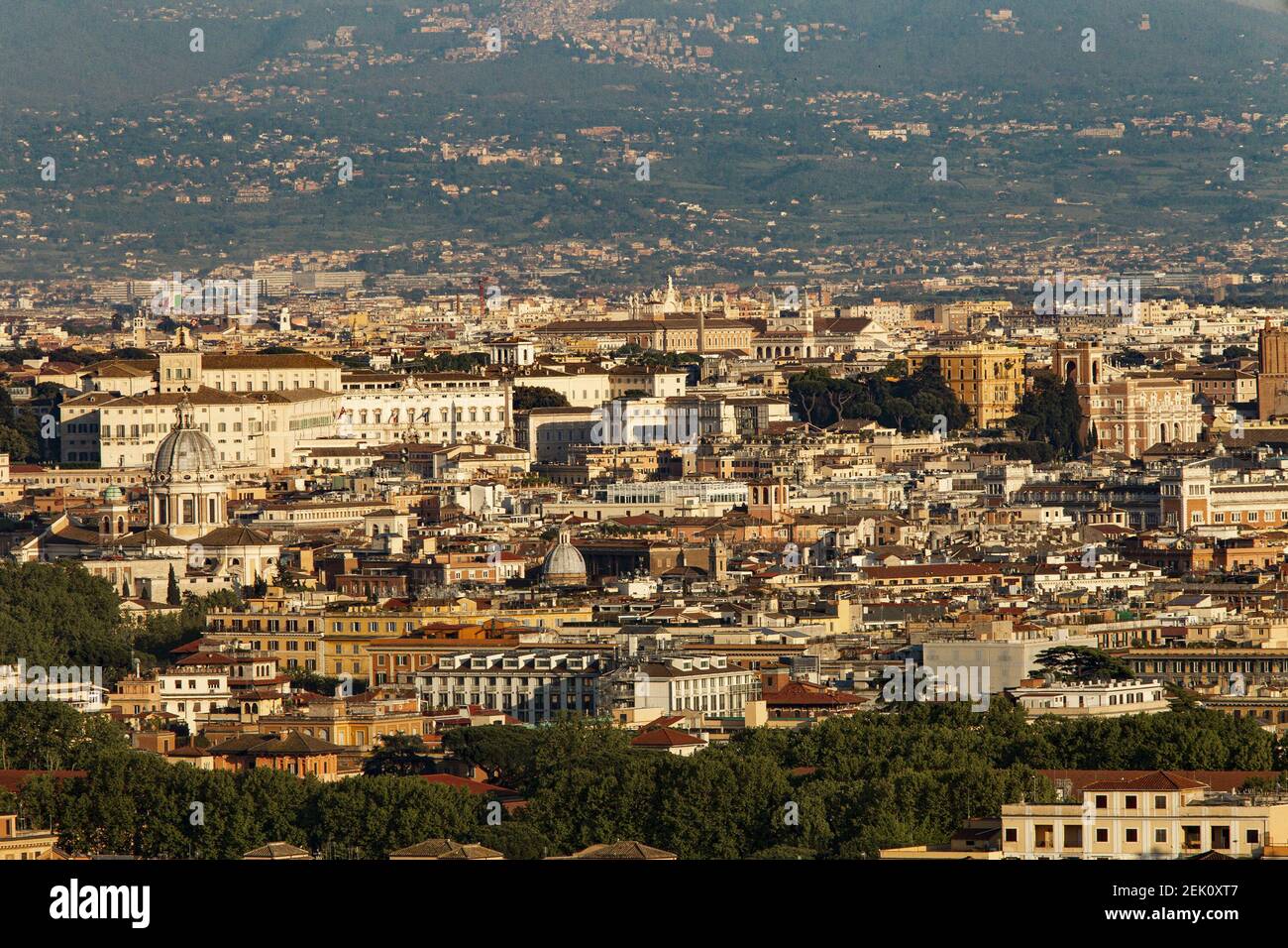 A panoramic view taken from the Monte Mario observatory shows the city ...