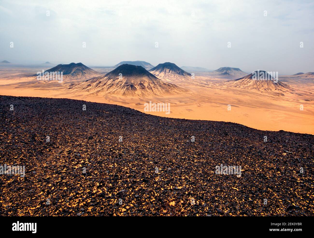 The Black Desert is a region of volcano-shaped and widely spaced mounds ...
