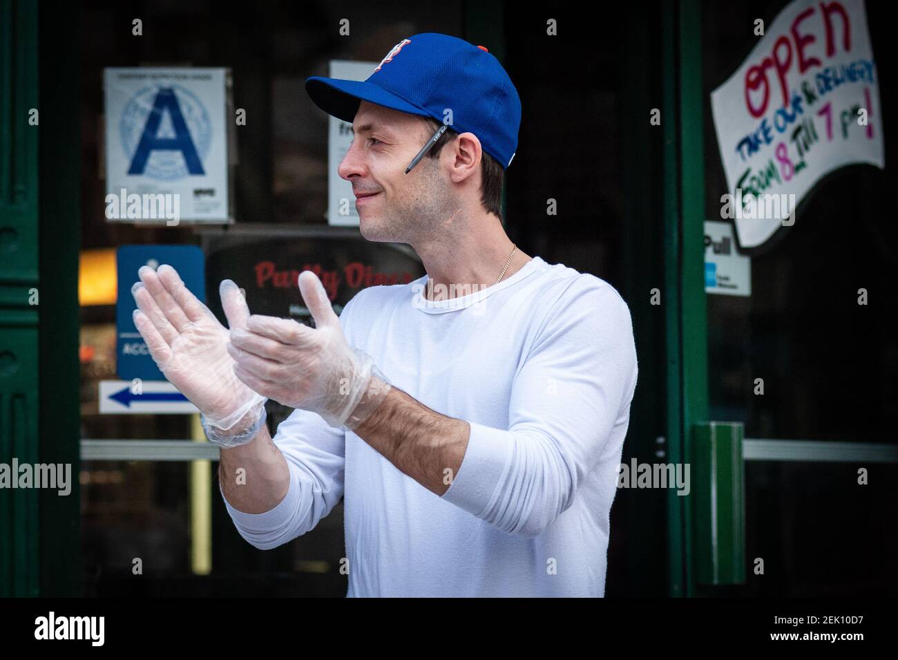 A team member of Purity Diner, which is located across from New York ...