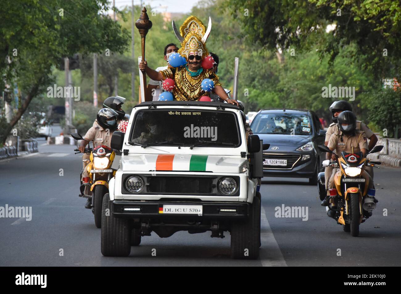 An Artist dressed as Yamraj also known as the God of Death took to ...