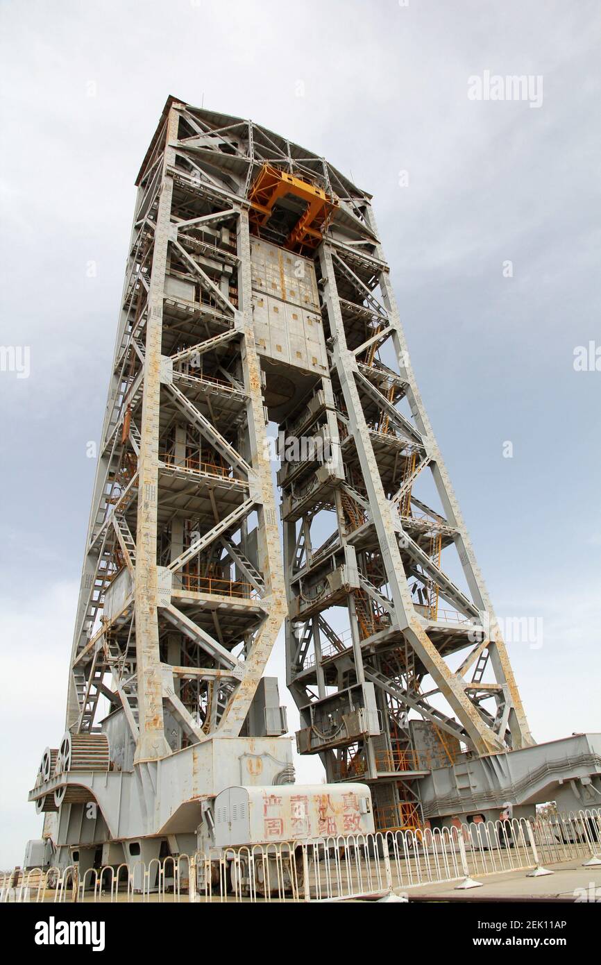 Gansuï¼ŒCHINA-On April 24, 1970, at the jiuquan satellite launch center ...