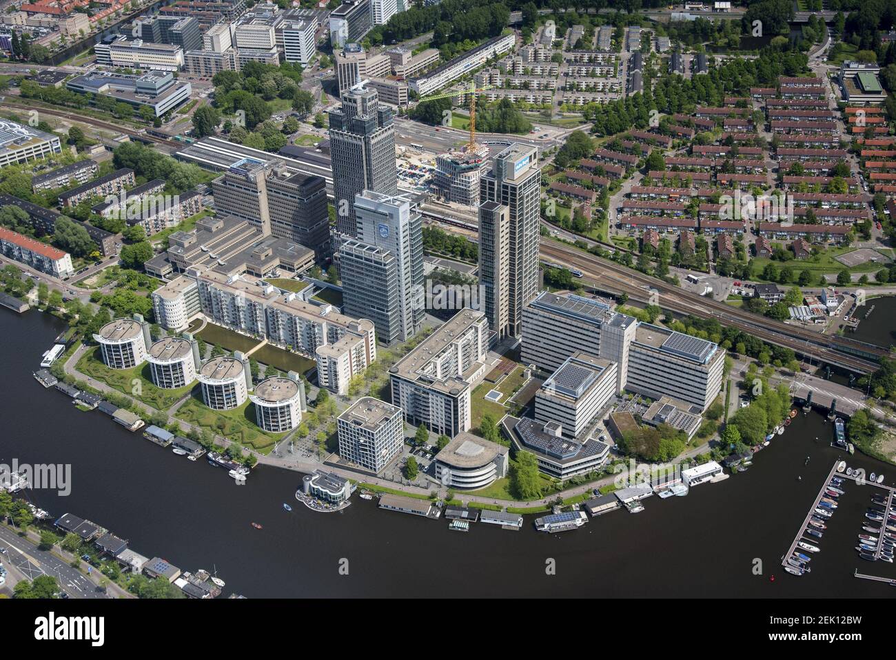 AMSTERDAM 28-04-2020, Aerial photos Amsterdam, Rembrandttoren ...