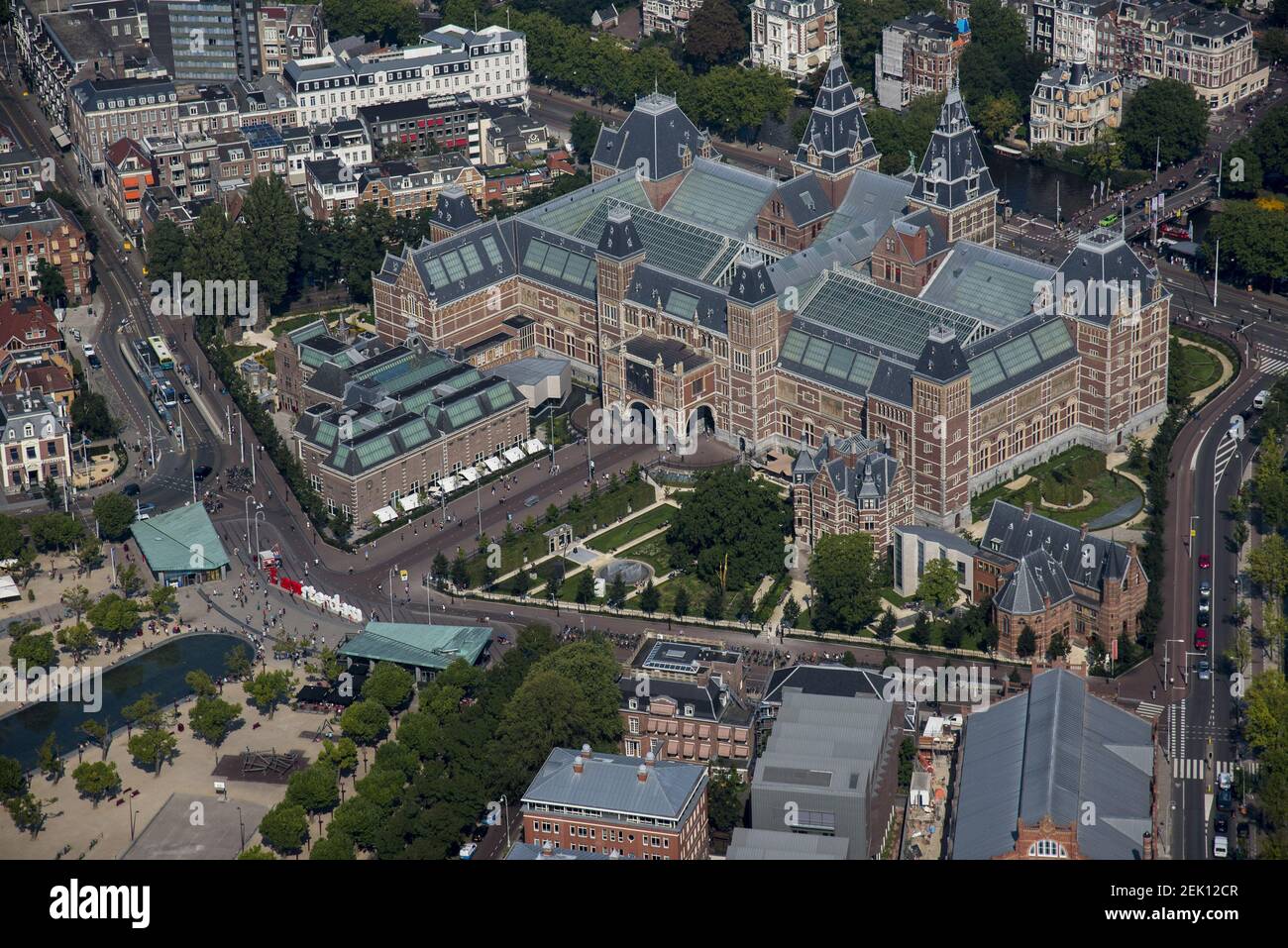 AMSTERDAM 28-04-2020, Aerial photos Amsterdam, Rijksmuseum (Photo by Pro Shots/Sipa USA Stock ...