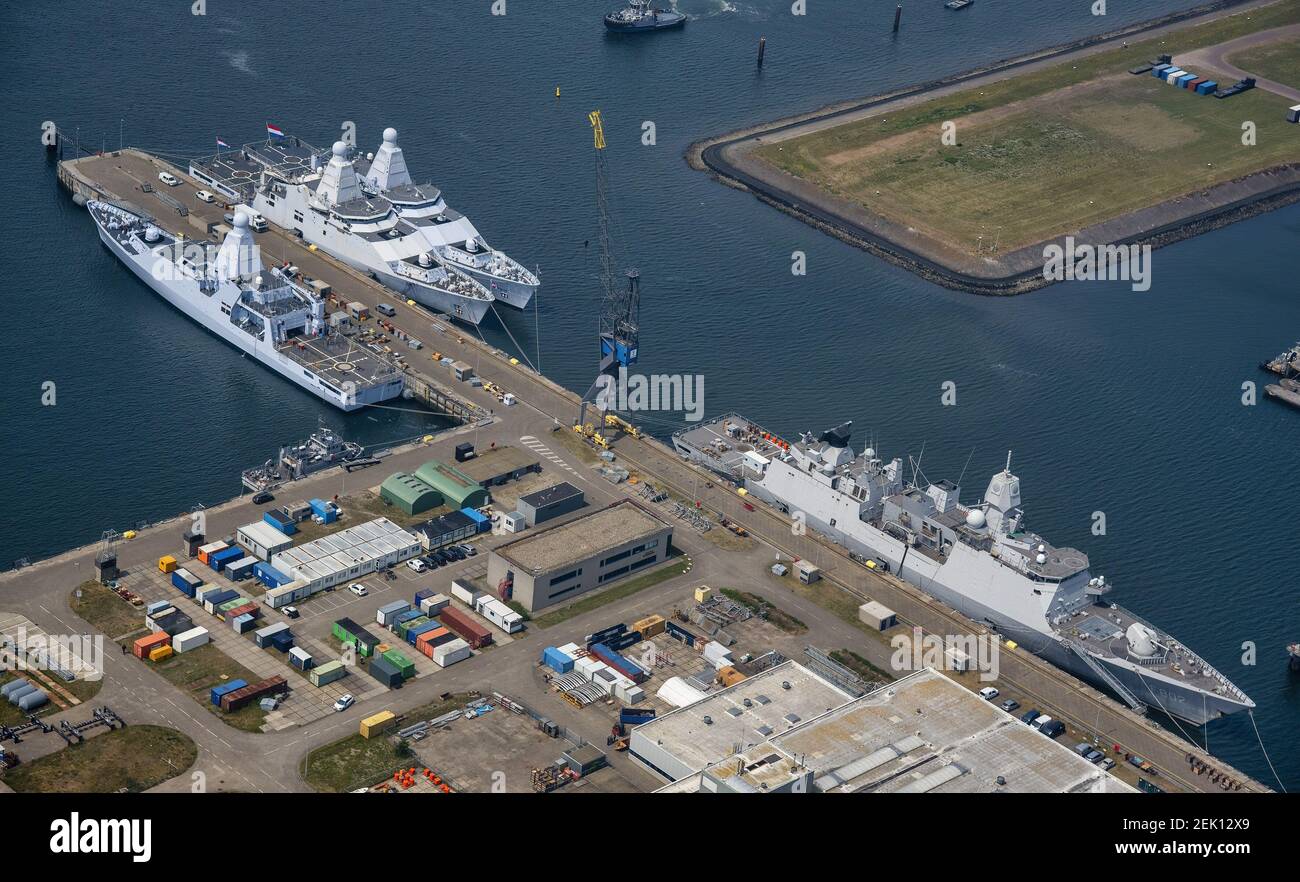 DEN HELDER 28-04-2020, Aerial photos Den Helder, De Kooy, marinebasis ...