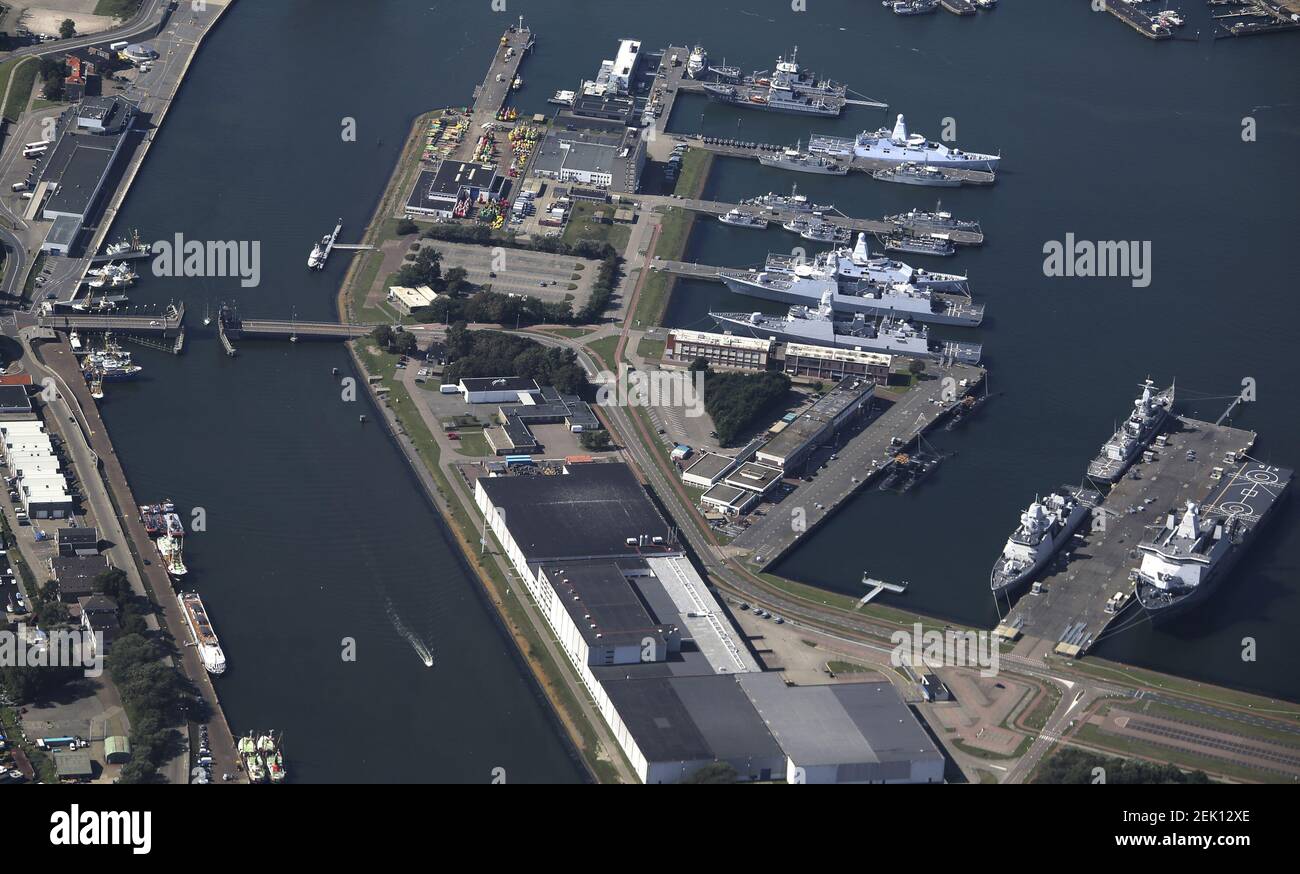 DEN HELDER 28-04-2020, Aerial photos Den Helder, De Kooy, marinebasis ...