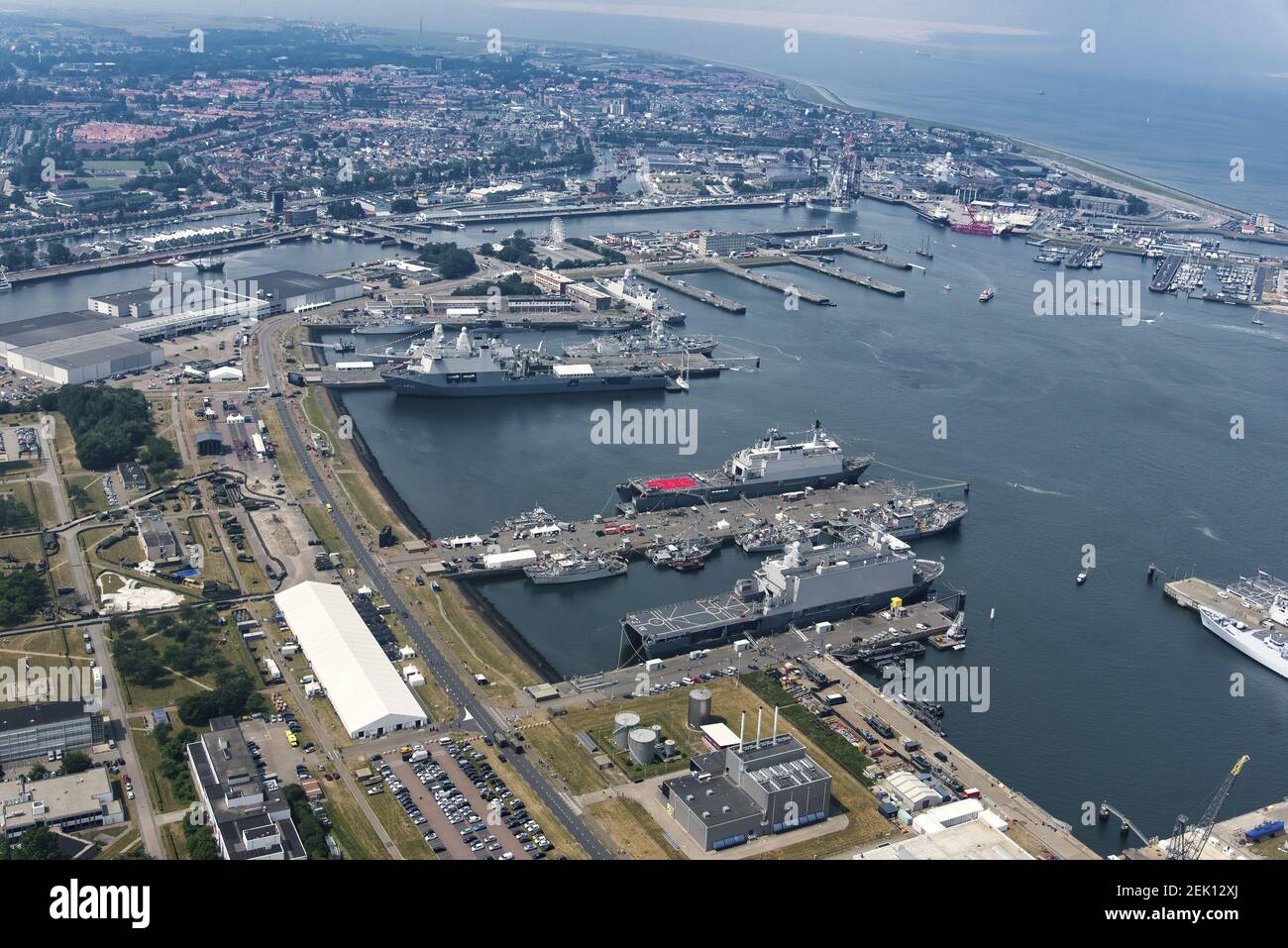 DEN HELDER 28-04-2020, Aerial photos Den Helder, De Kooy, marinebasis ...