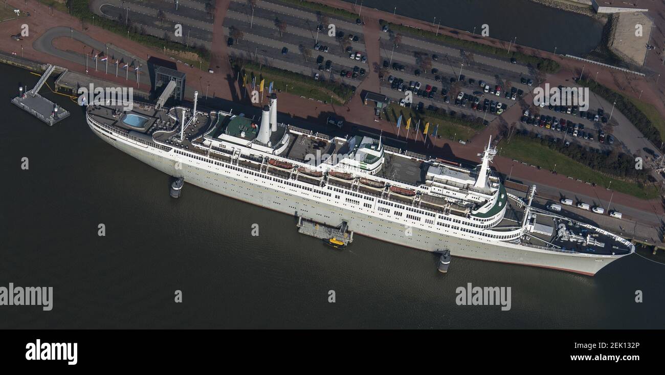 ROTTERDAM 28-04-2020, Aerial photos Rotterdam. SS Rotterdam boat, hotel ...