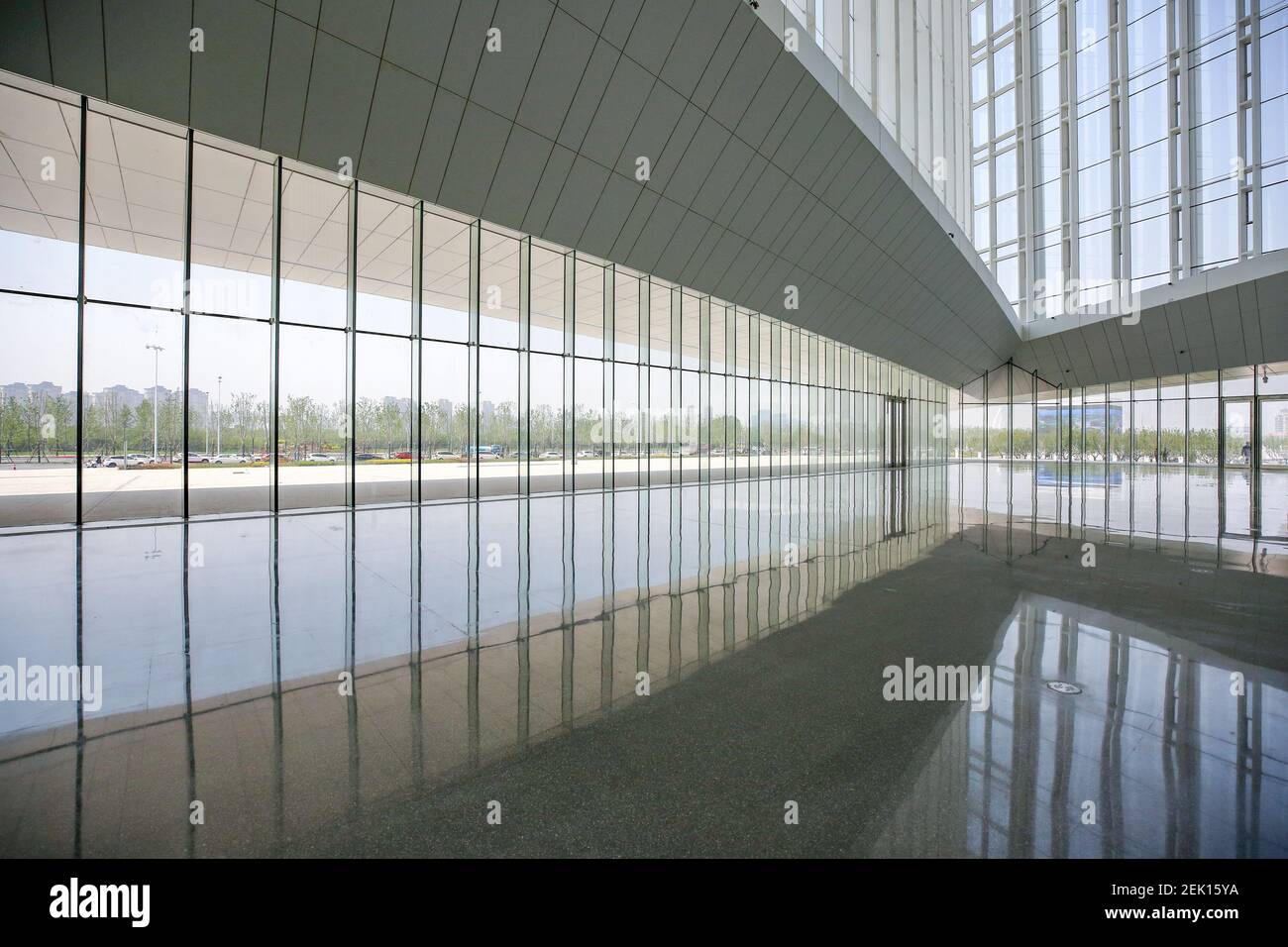 The inside view and inner decorations of Xi'an Silk Road International ...