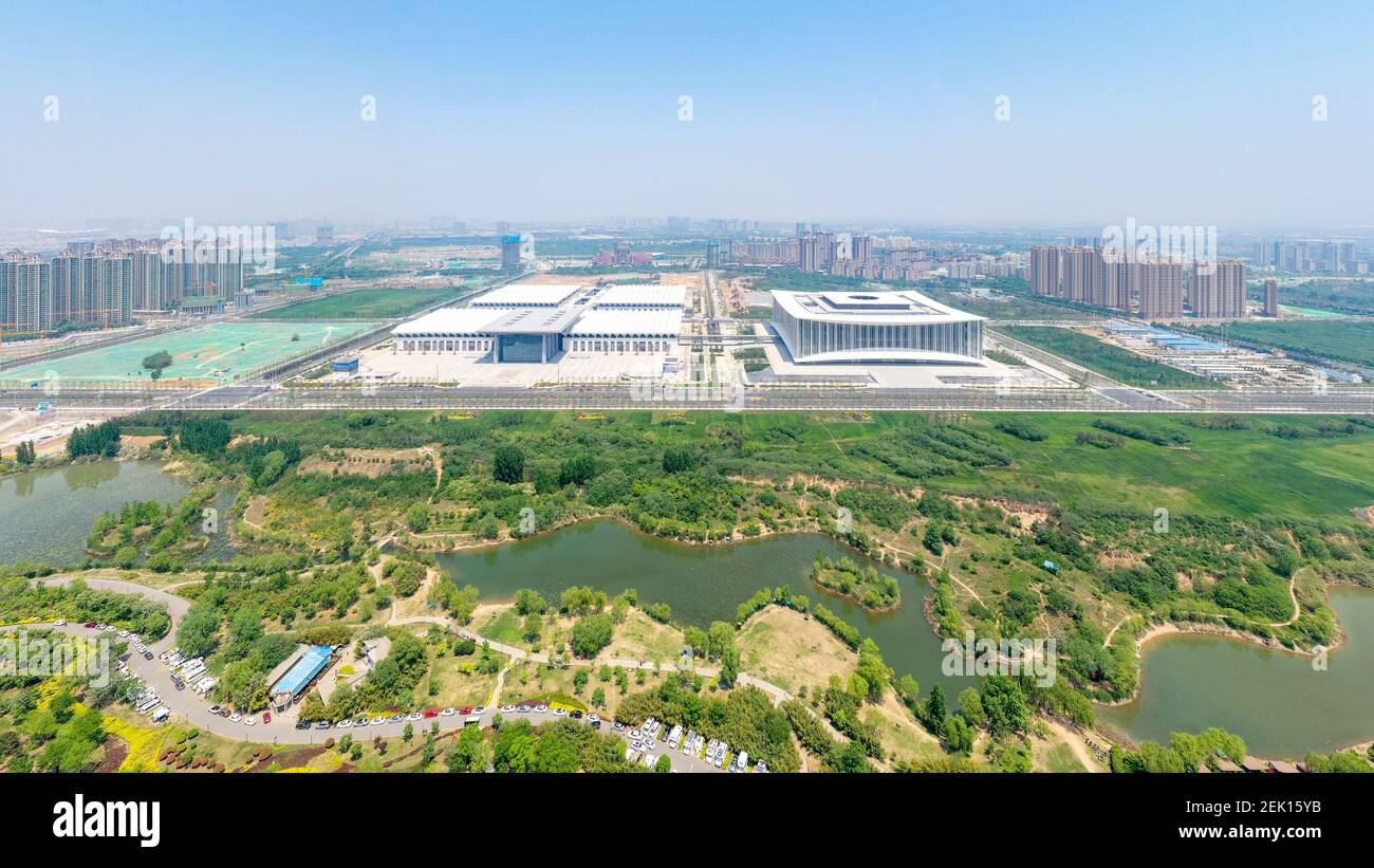 An aerial view of Xi'an Silk Road International Conference Center ...