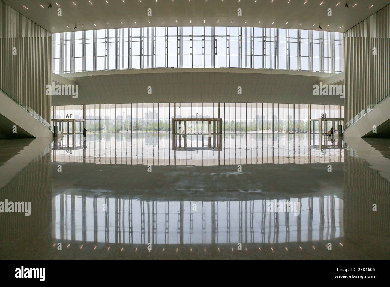 The inside view and inner decorations of Xi'an Silk Road International ...
