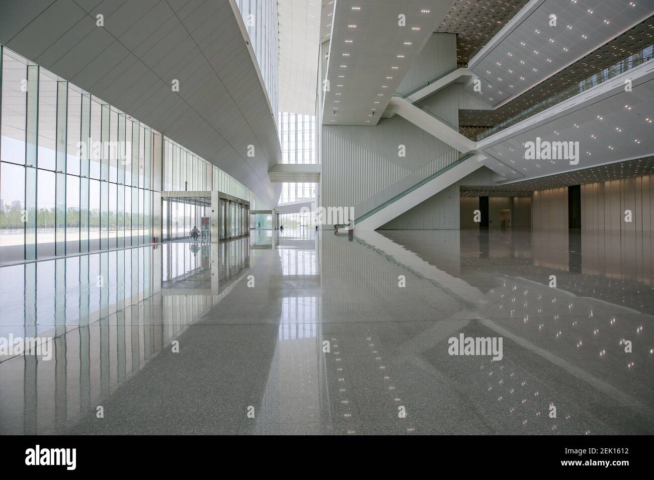 The inside view and inner decorations of Xi'an Silk Road International ...