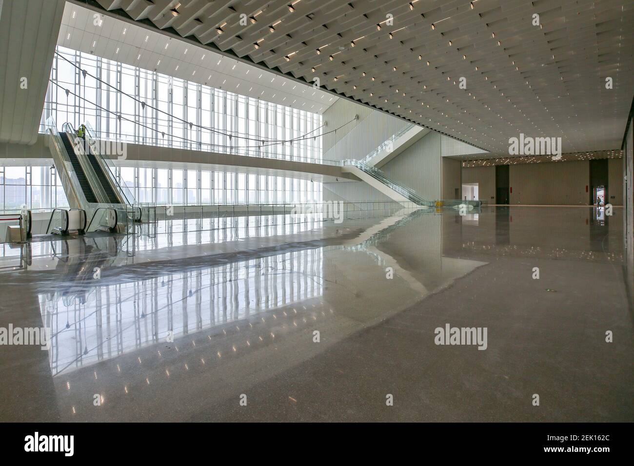 The inside view and inner decorations of Xi'an Silk Road International ...