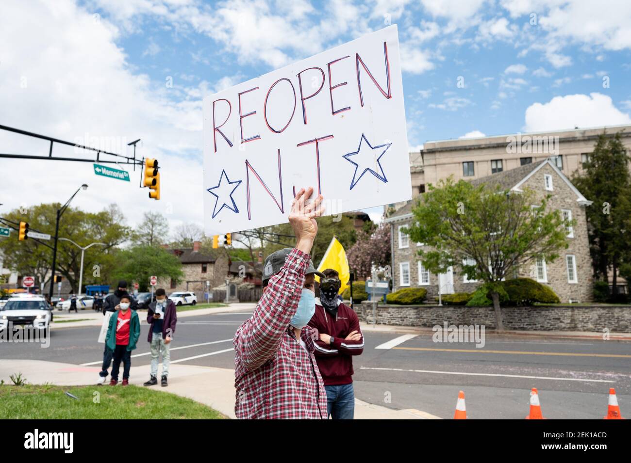 May 1, 2020 - Trenton, NJ, United States: Protest to ReOpen New Jersey ...